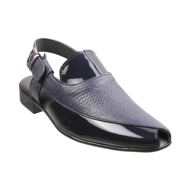 Buy Mochi Men Blue Ethnic Pathani Sandals Online | SKU: 18-1518-45-40 ...