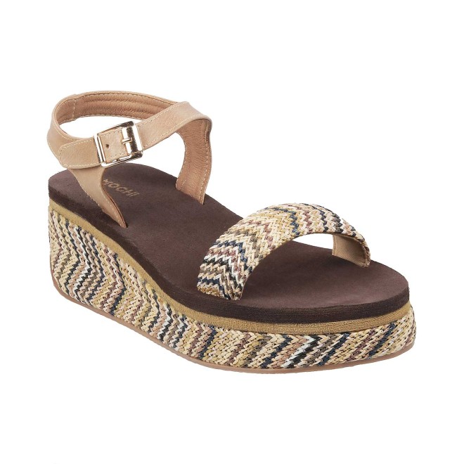 Buy Mochi Women Beige-Multi Casual Sandals Online | SKU: 34-9939-63-36 ...