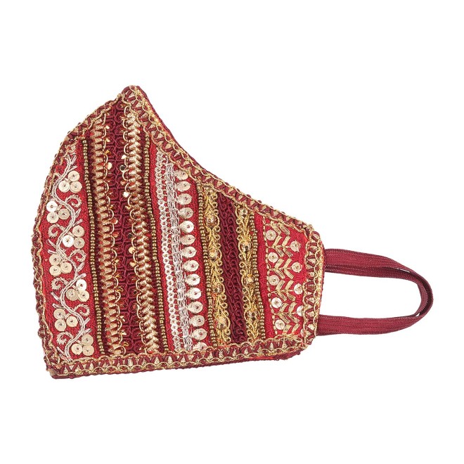 Buy Cheemo Women Maroon Mask Mask Online | SKU: 777-49-44-10 – Mochi Shoes