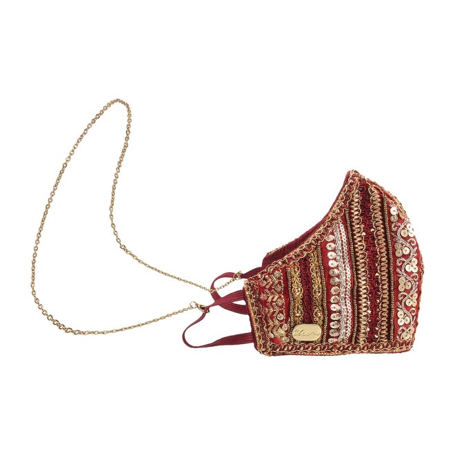 Buy Cheemo Women Maroon Mask Mask Online | SKU: 777-49-44-10 – Mochi Shoes
